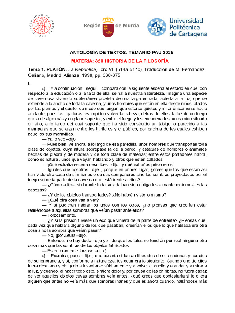 Textos PAU 2025 | PDF | Verdad | Derecho