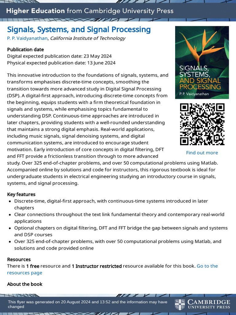 Signals Systems And Signal Processing Pdf