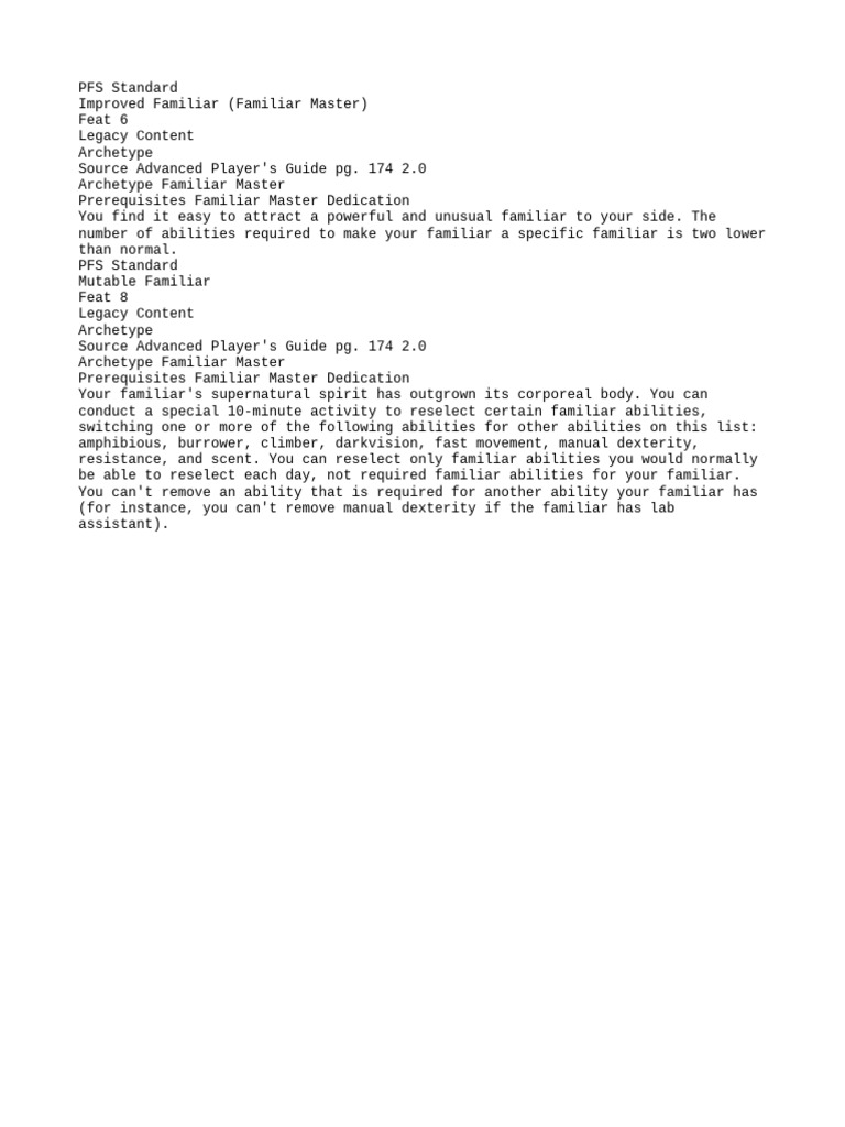 Masterfamiliar | PDF