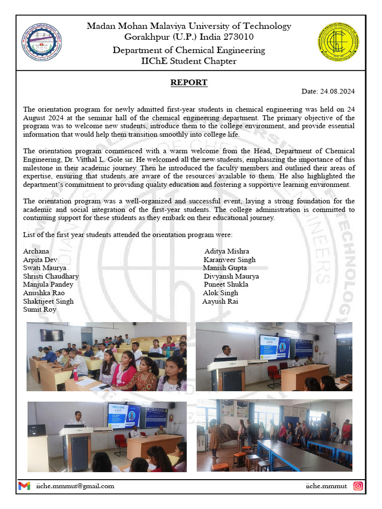 report orientation | PDF