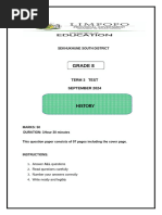 Grade 8 Term 3 Ss September History Task | PDF | British Empire | Africa