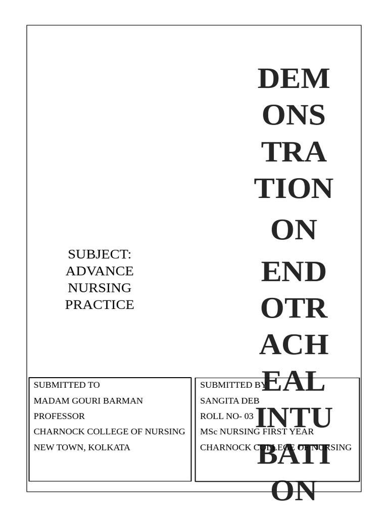 Content On Endotracheal Intubation | PDF