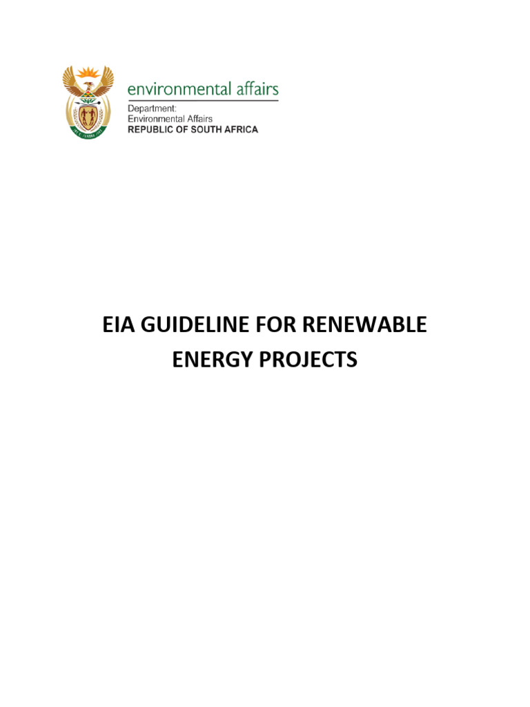 Eia Guideline For Renewable Energy Projects | PDF