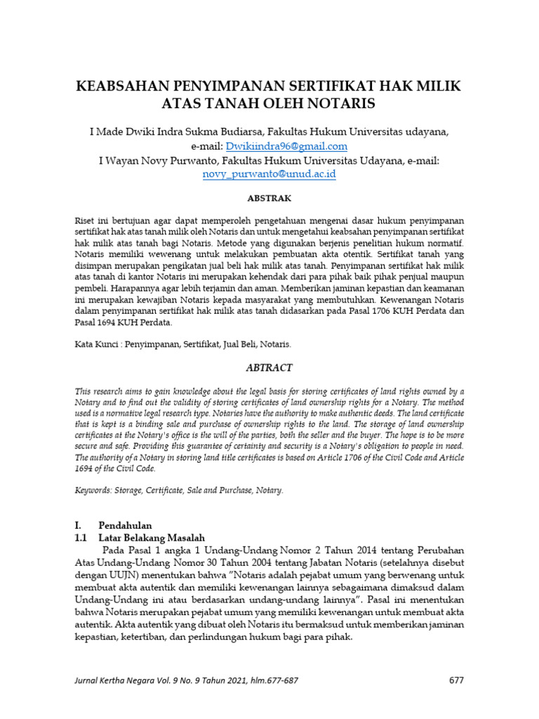 Akte Tanah Absah | PDF