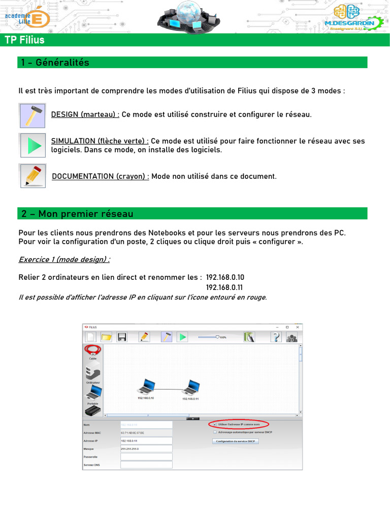 TP Reseaux - Filius | PDF