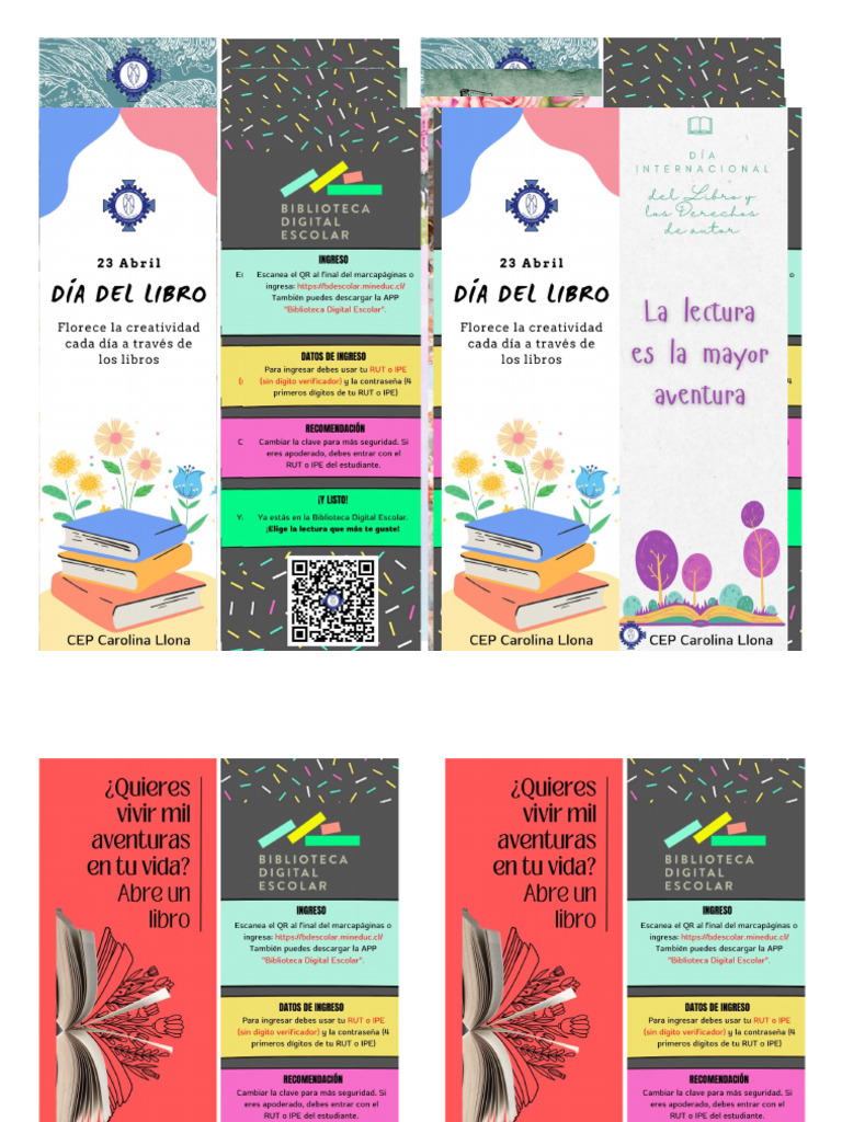 Marcapaginas Día Del Libro | PDF