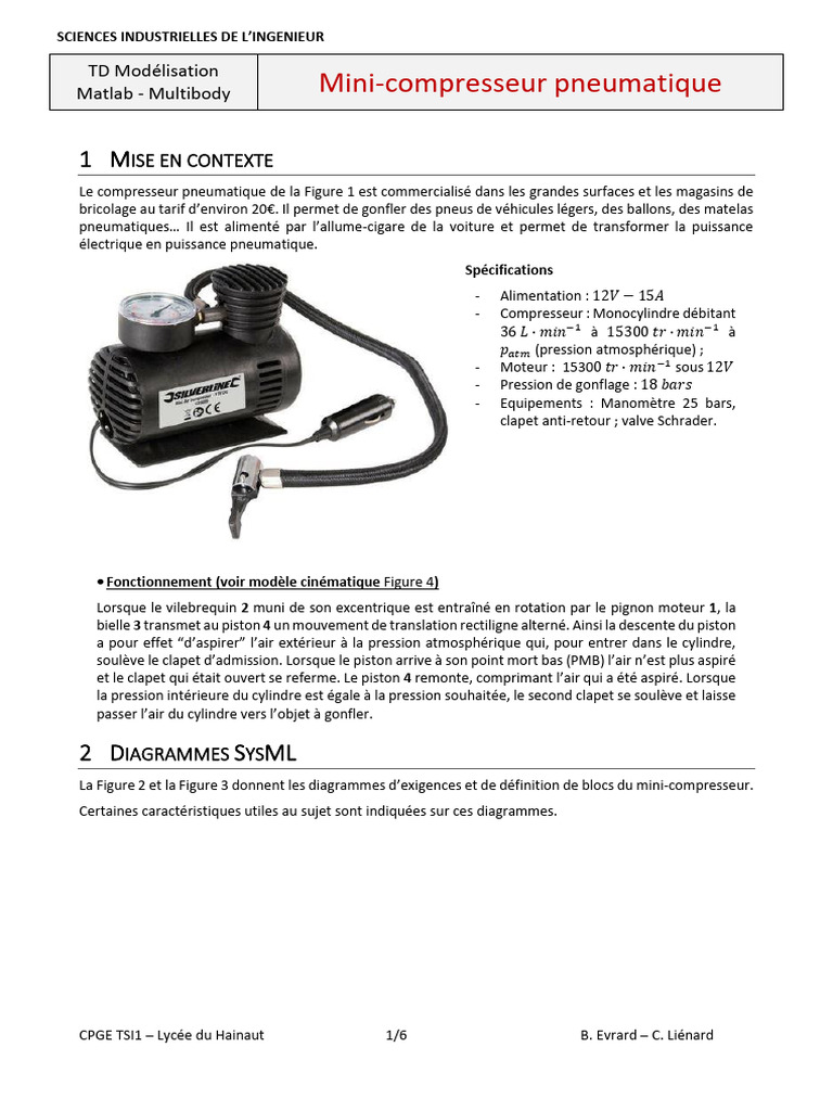 TD-Mod+®lisation Multibody-Mini-compresseur | PDF