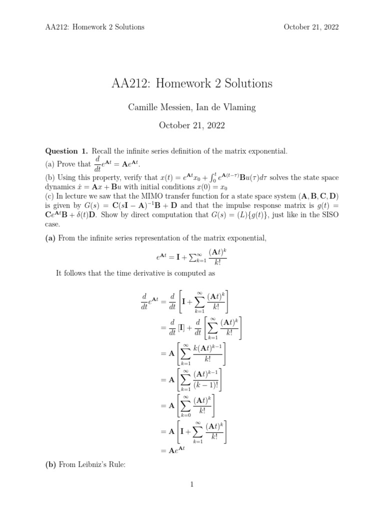 PS2 - Solution AA212 | PDF