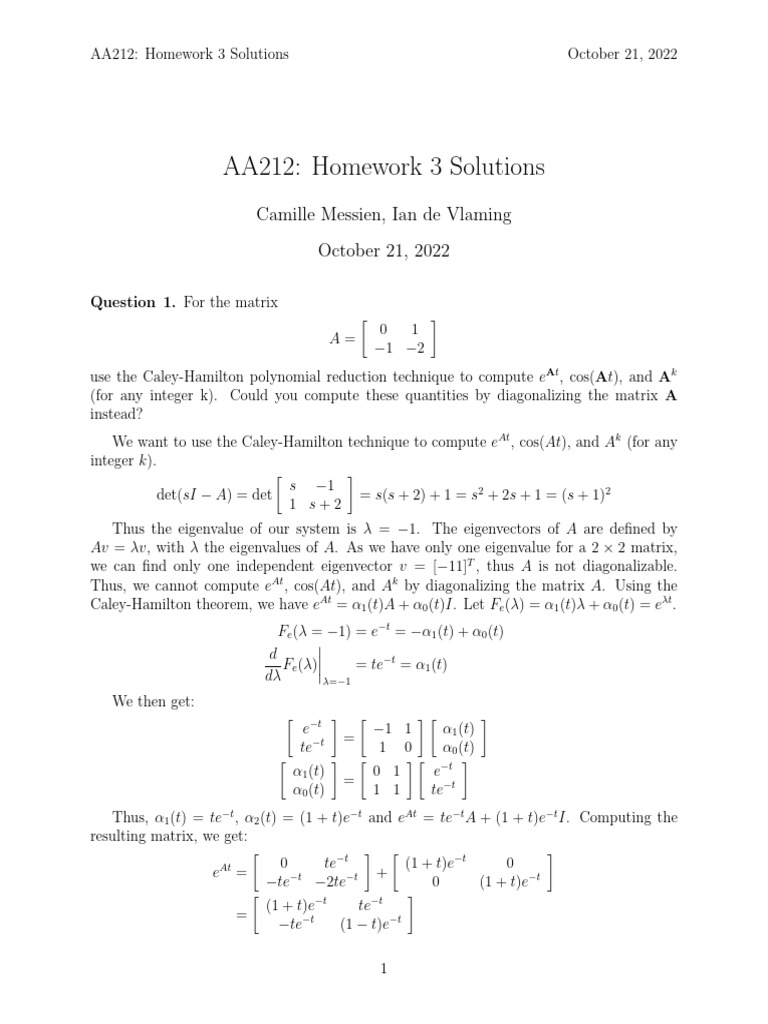PS3 Solutions AA212 | PDF