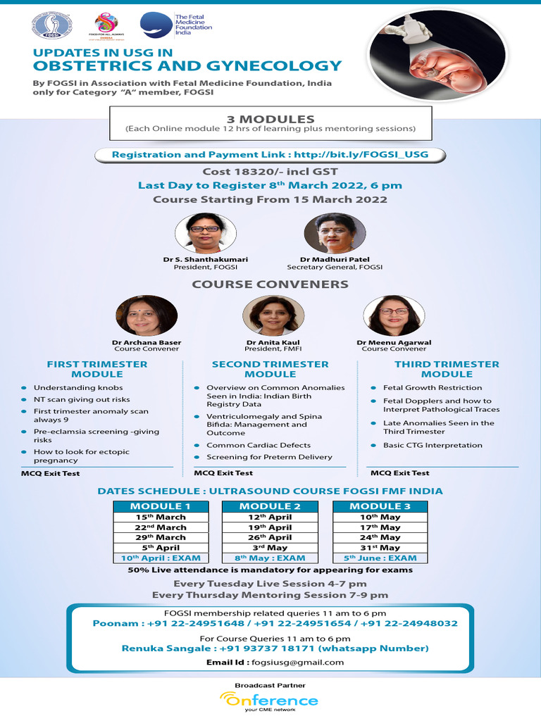 Ultrasound Course in Obstetrics & Gynecology | PDF | Pregnancy | Human ...
