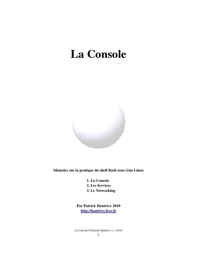 La Console | PDF | Linux | Gnu