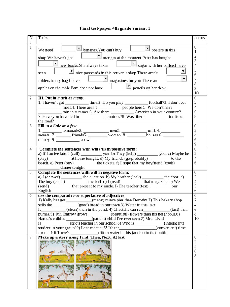 Final Test CL 4 2019 | PDF
