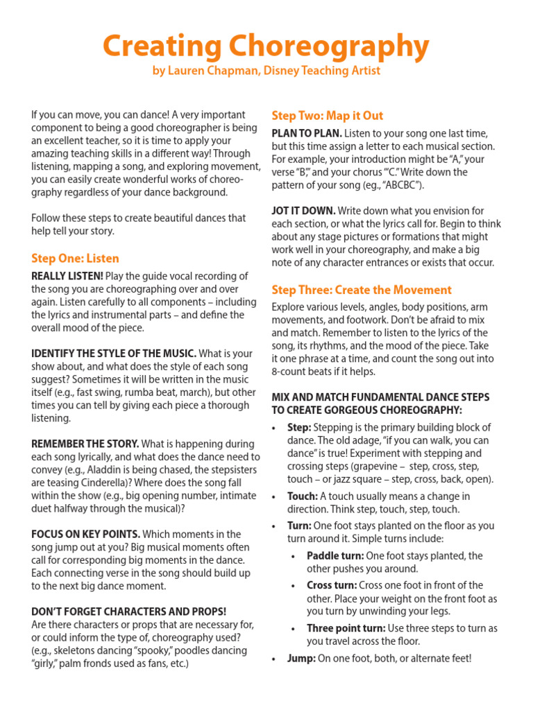 Creating Choreography | PDF