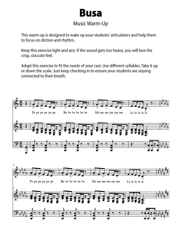 Music Warm-Up - Busa | PDF