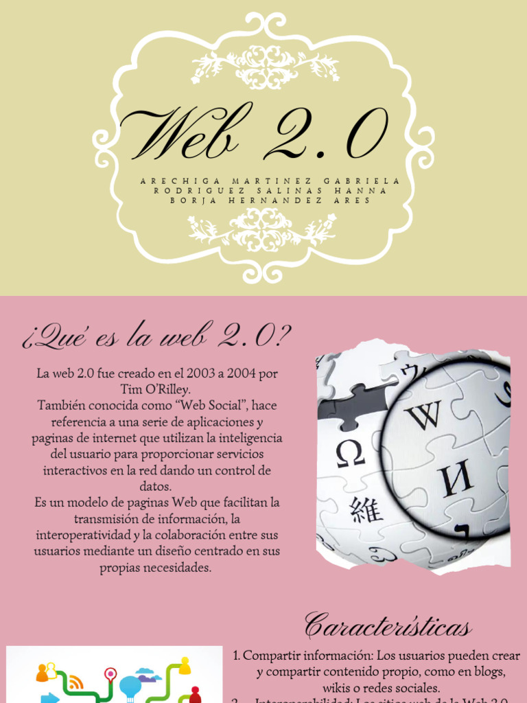 Web 2.0 Datos y Caracteristicas | PDF
