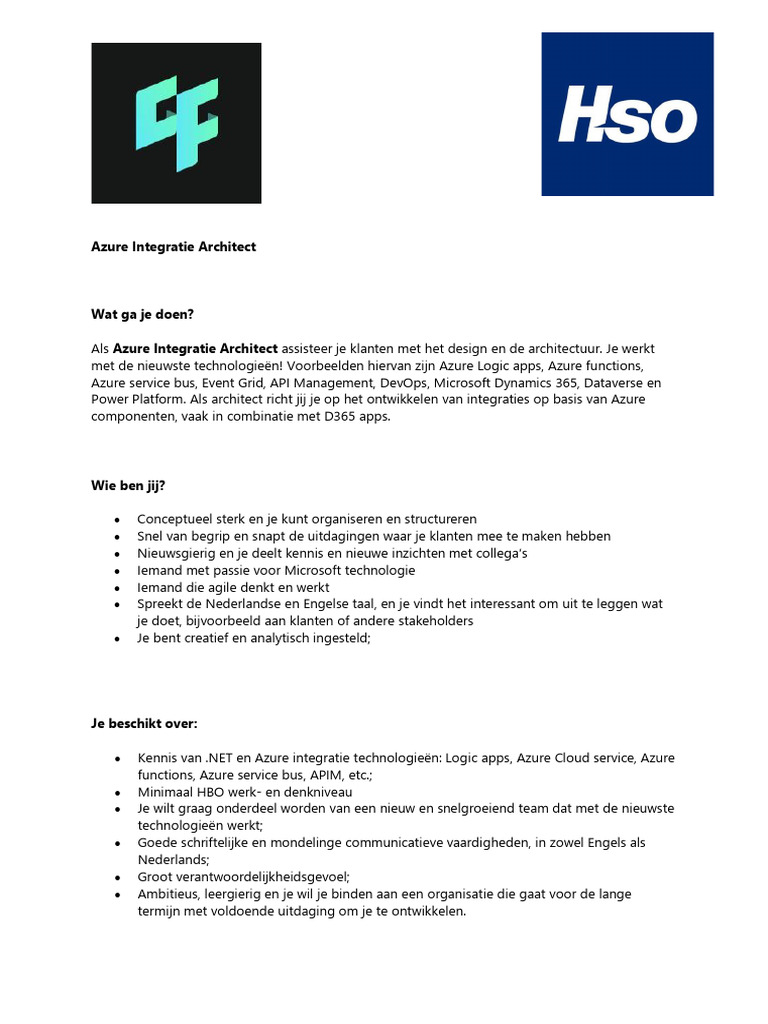 Azure Architect HSO | PDF