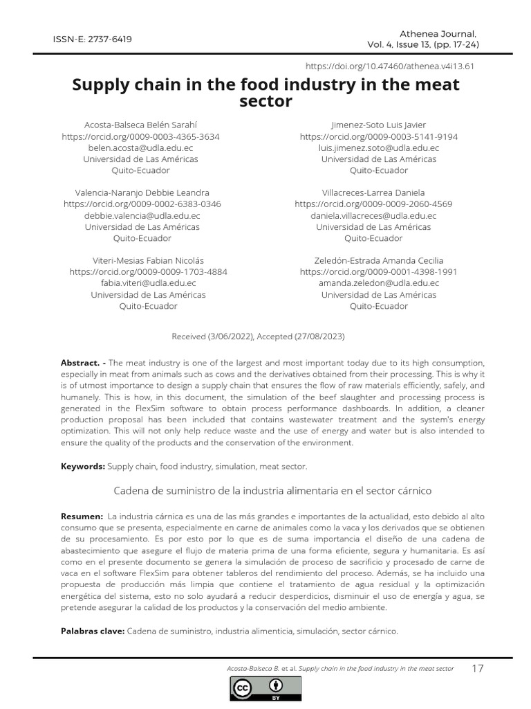 Supply Chain in The Food Industry in The Meat Sect | PDF | Meat ...