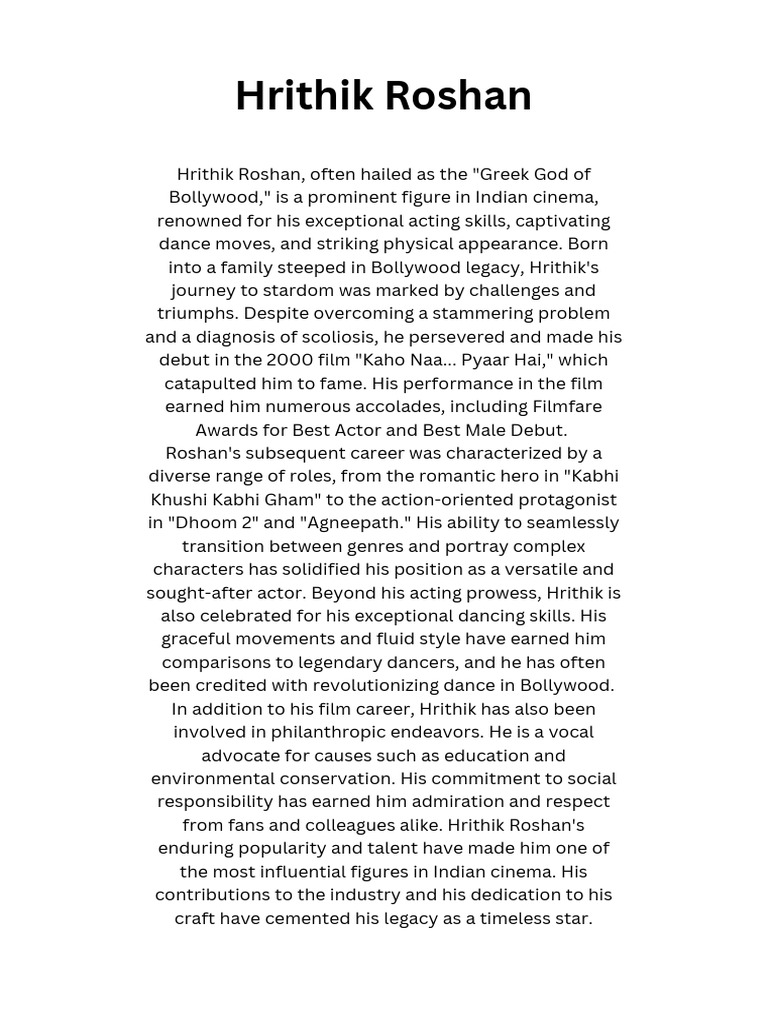 Hrithik Roshan | PDF