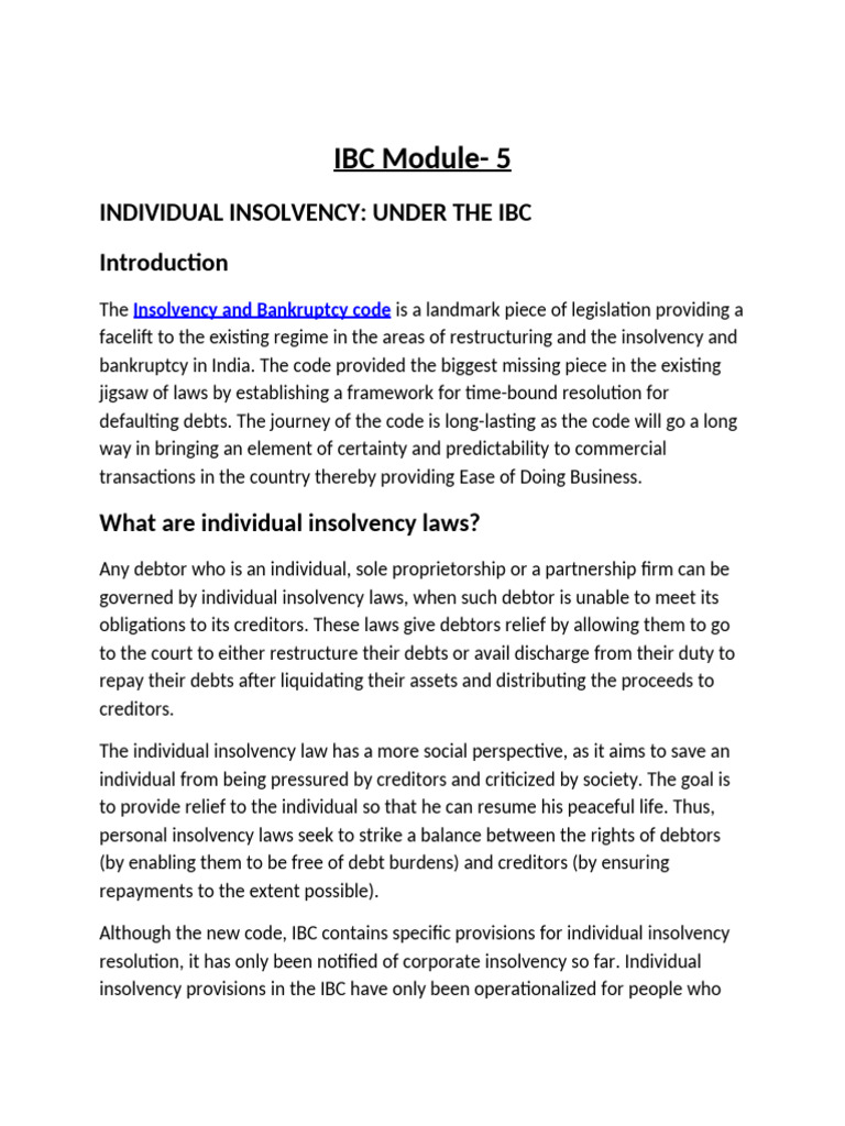 IBC Module 5 | PDF
