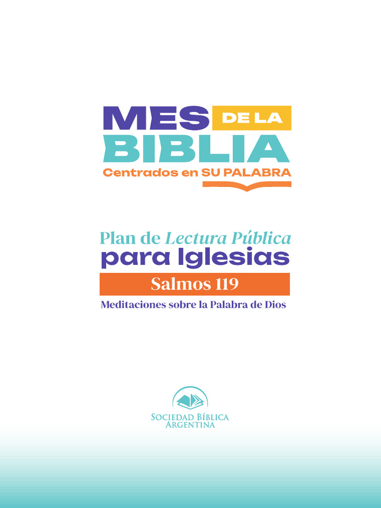 Plan de Lectura Publica Salmo 119 MDLB 2023 | PDF