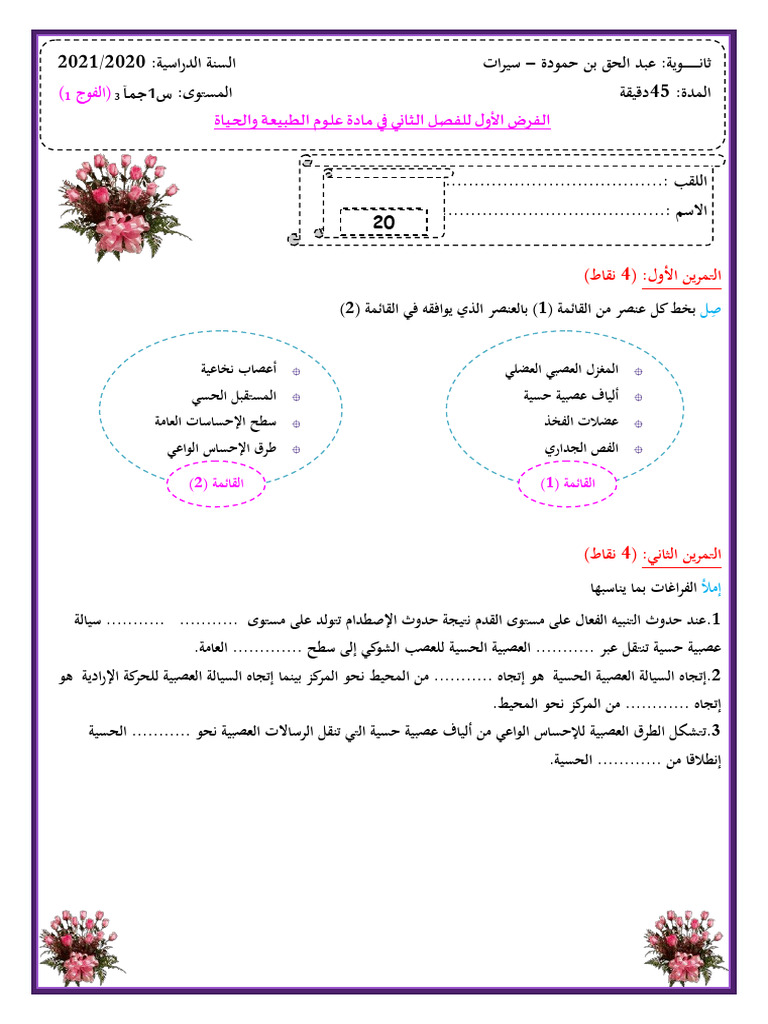 Dzexams 1as Sciences 237505 | PDF