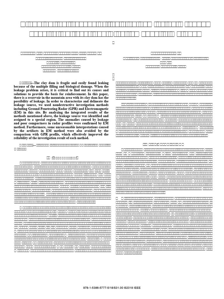 GPR For Seepage | PDF
