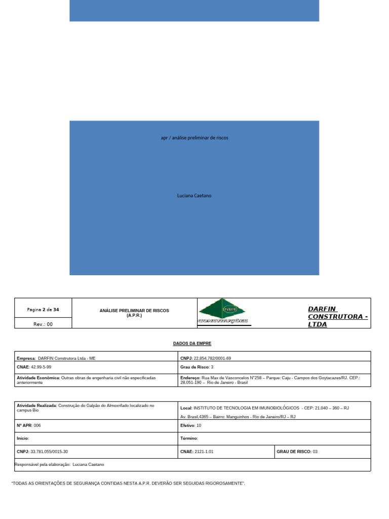 Modelo APR (Fio Cruz) | PDF