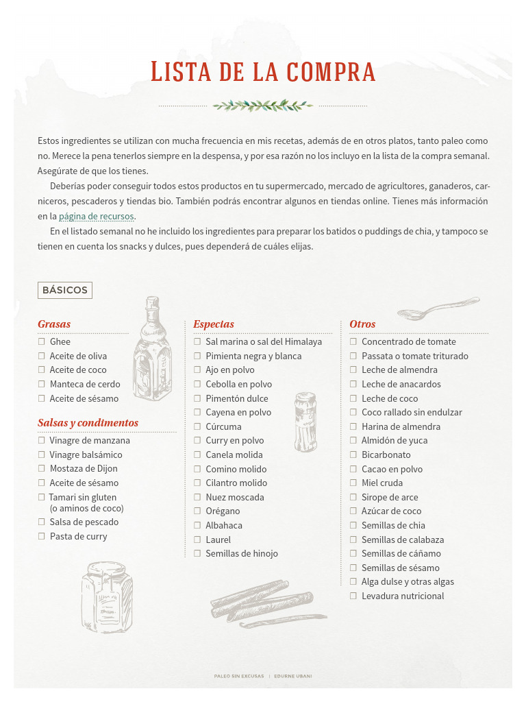 Lista de Compra - Edurne Ubani | PDF