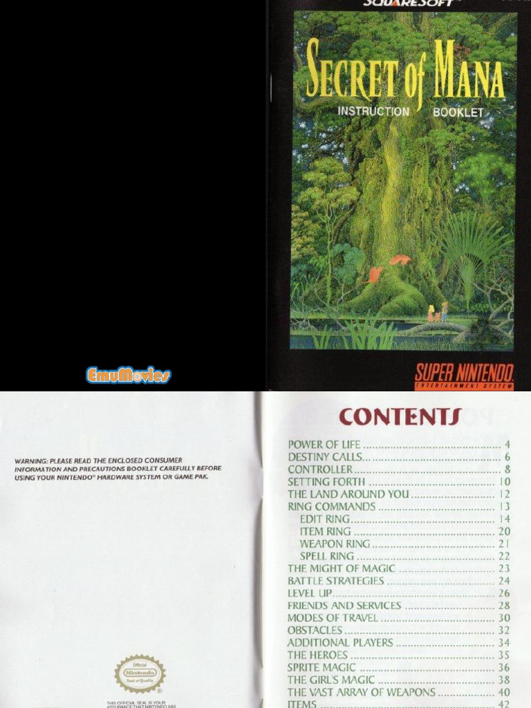 Secret of Mana - SNES - Manual | PDF