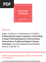 Fagen et al.: Positive Reinforcement in Elephants | PDF | Reinforcement ...