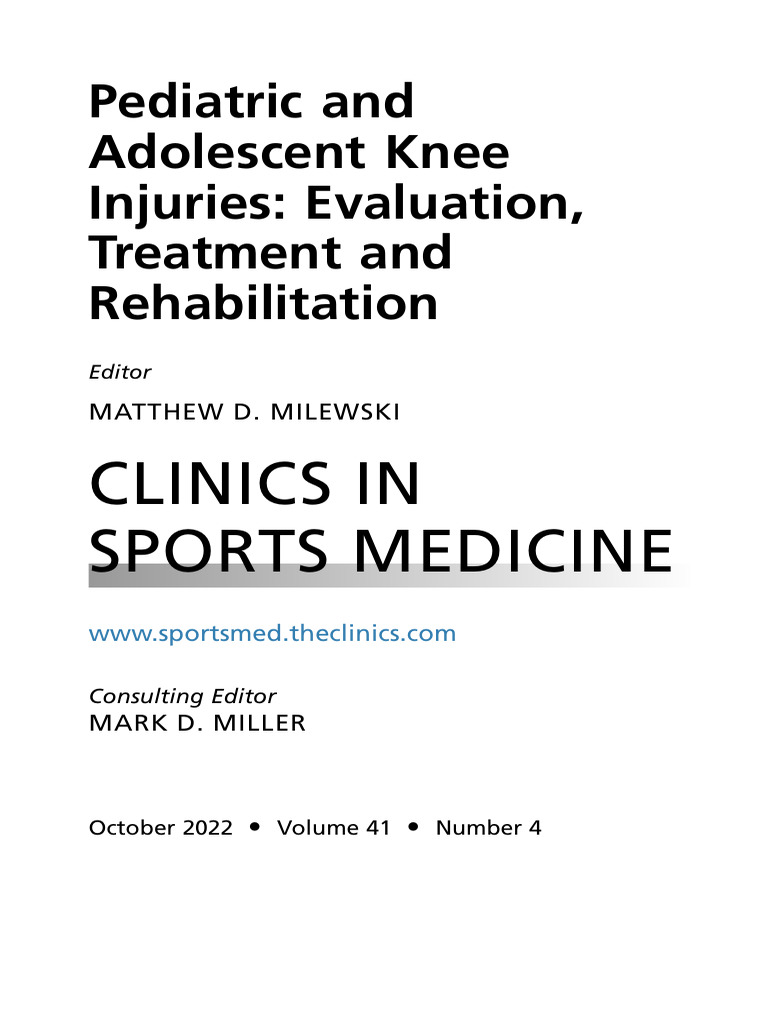 Pediatric and Adolescent Knee Injuries Evaluation - 3 | PDF