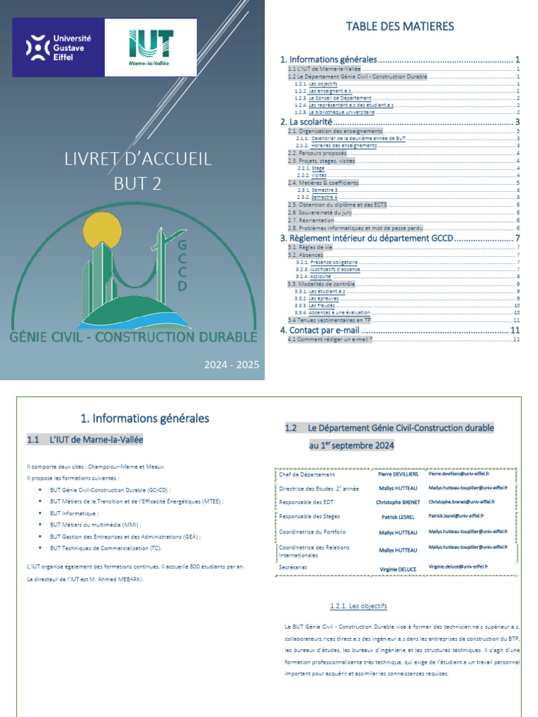 GC2 Livret Accueil 2024 2025 | PDF