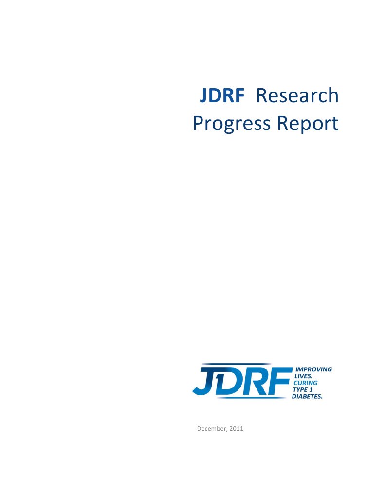 JDRF Diabetes Research Update 2011 | PDF | Diabetes Management | Insulin