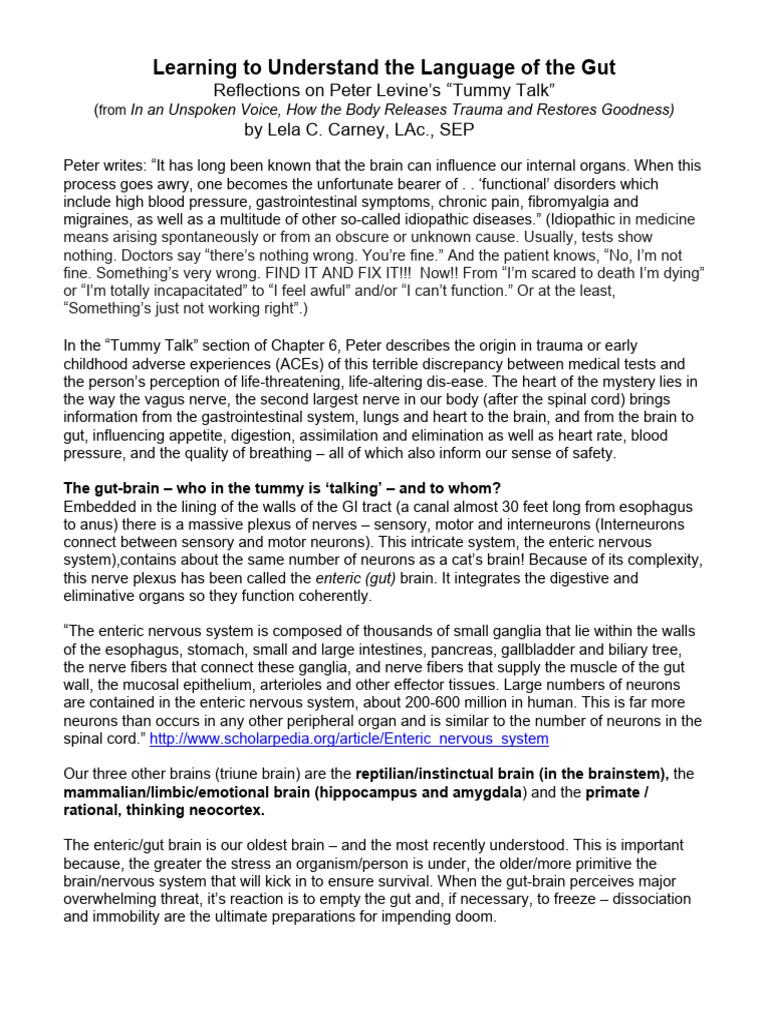Learning To Understand The Language of The Gut!!!!!!!!!!! | PDF
