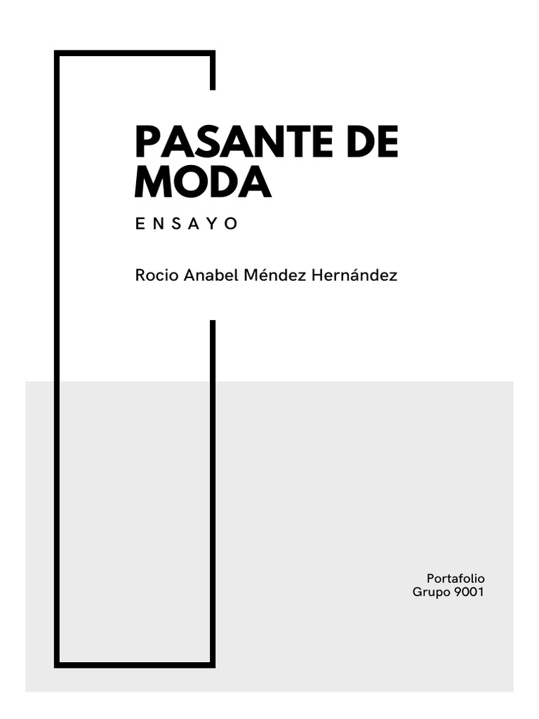 Ensayo pasante de moda | PDF
