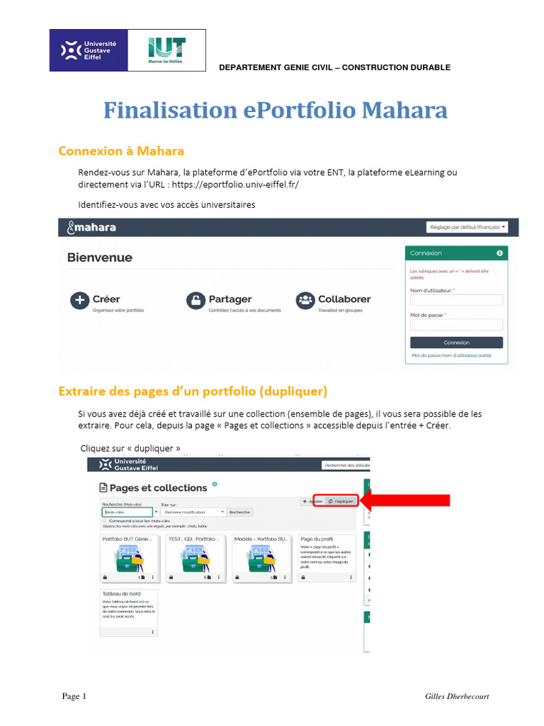 Tutoriel - Eportfolio Finalisation Rendu | PDF