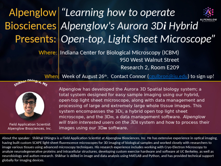 Alpenglow 3di User Training Flyer | PDF