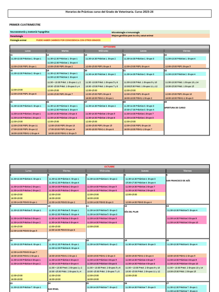 2º GRADO VET PRACTICAS 2023-2024 Vfinal | PDF
