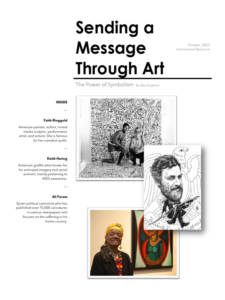 Sending A Message Through Art - Instructional Resource | PDF