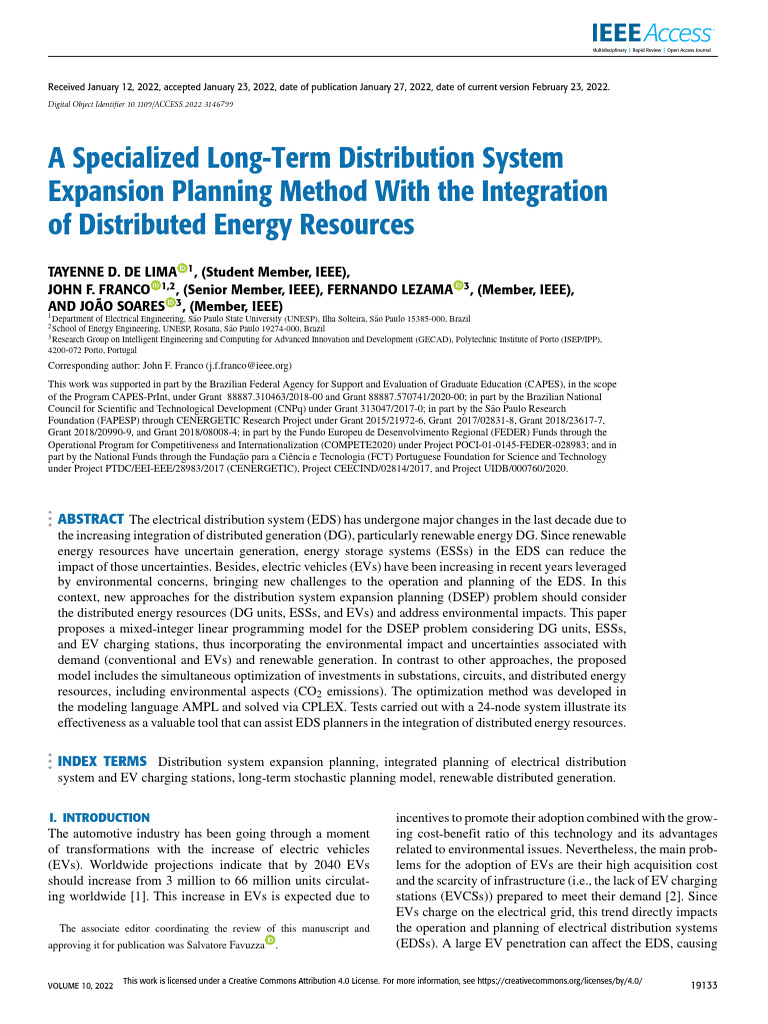 A Specialized Long-Term Distribution System Expansion Planning Method With The Integration of ...
