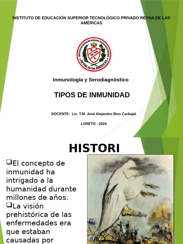 Clase 003 Tipos de Inmunidad | PDF | Sistema inmune | Autosuperación