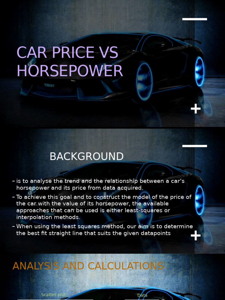 Car Price VS Horsepower | PDF