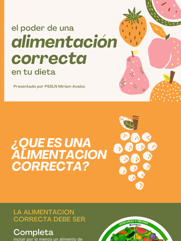 Alimentación Correcta Presentación | PDF
