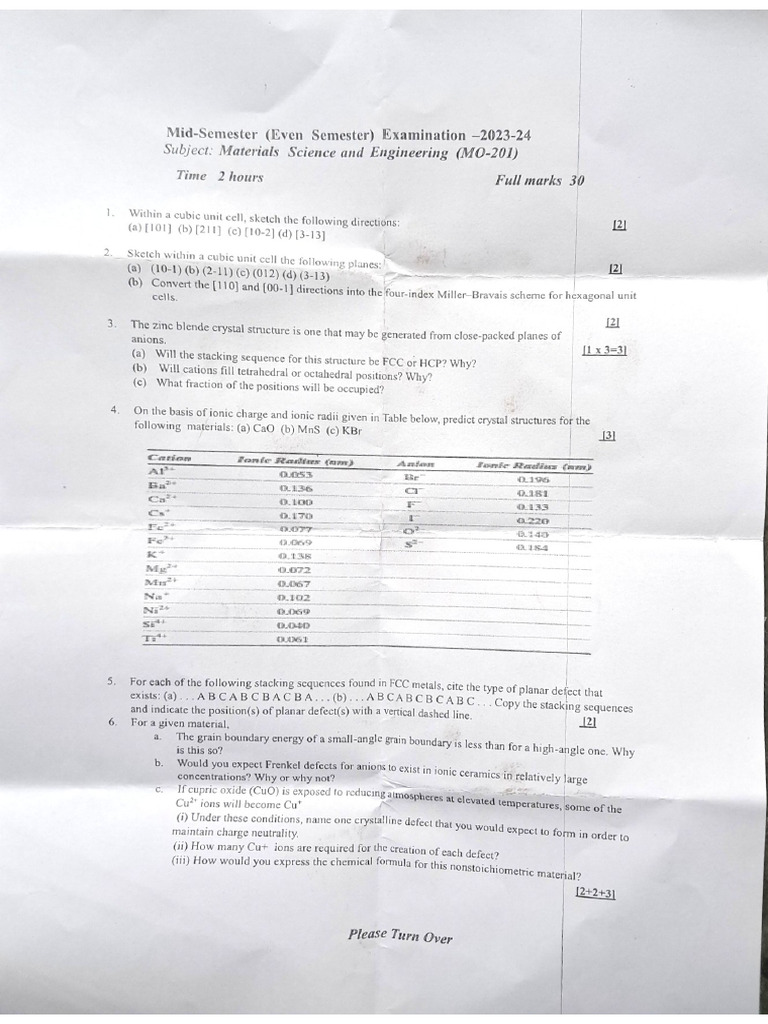 MO 201 - Midsem 2023-24 | PDF