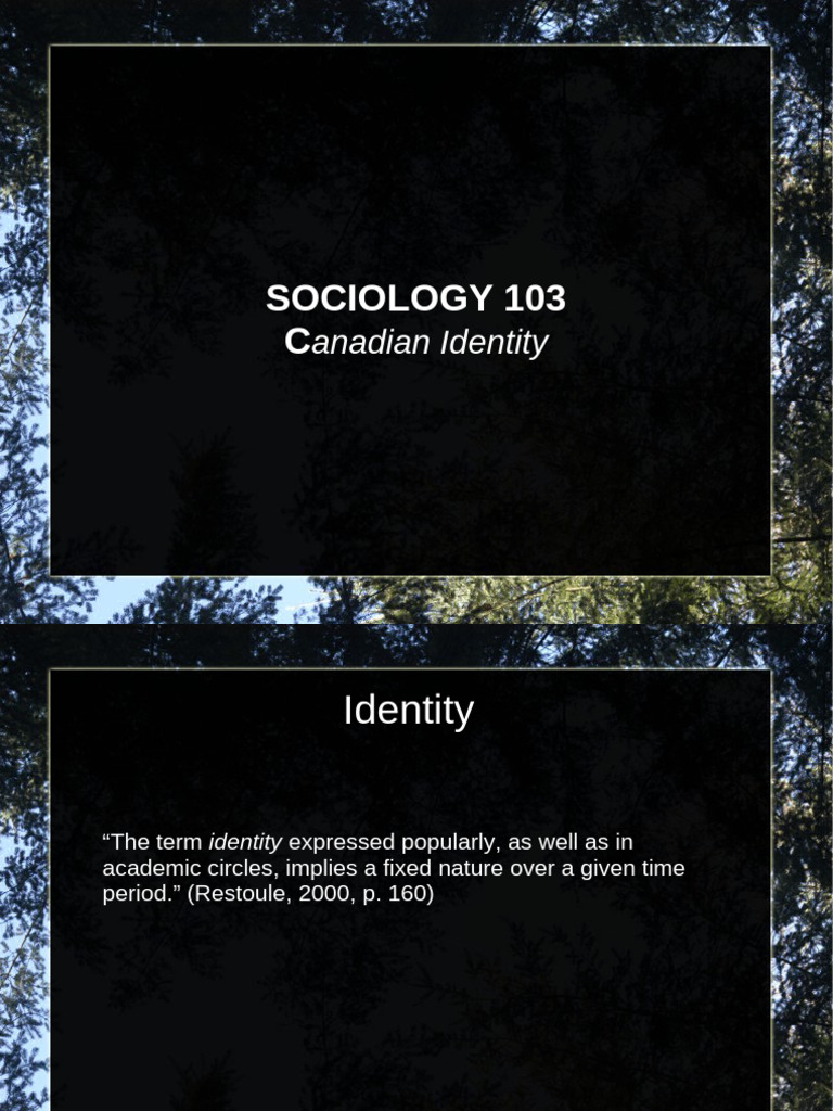 Canadian Identity | PDF
