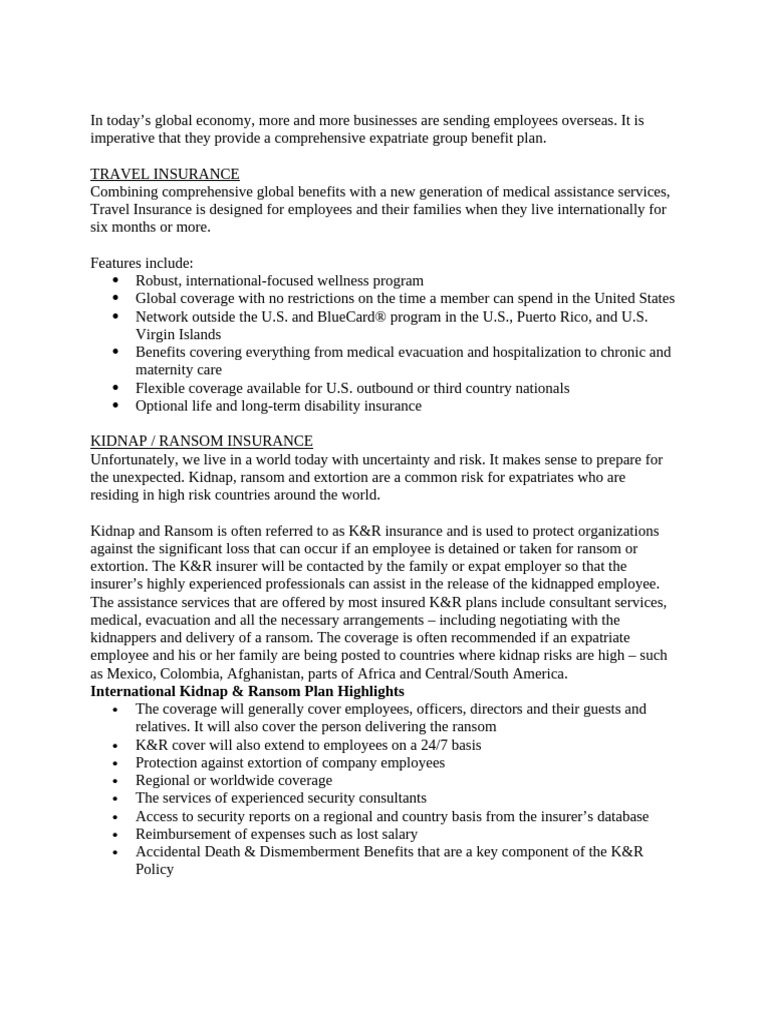 Expat benefits | PDF