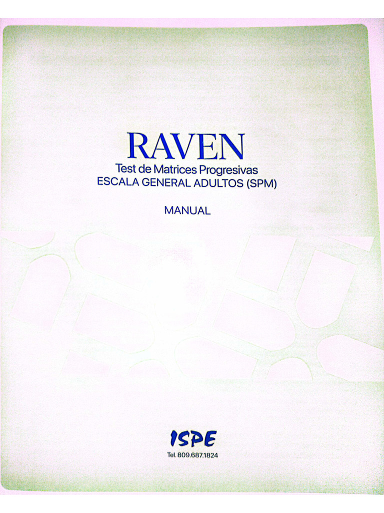 Manual Del Test Raven Adulto | PDF