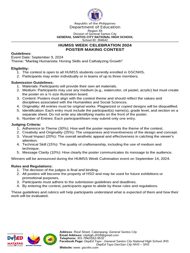 Poster Making Guidelines Rubrics | PDF