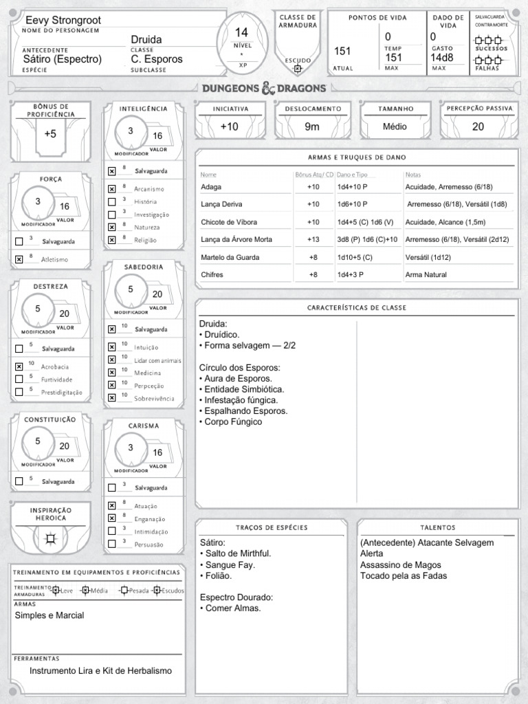 Ficha DD 2024 em PT BR Editavel | PDF