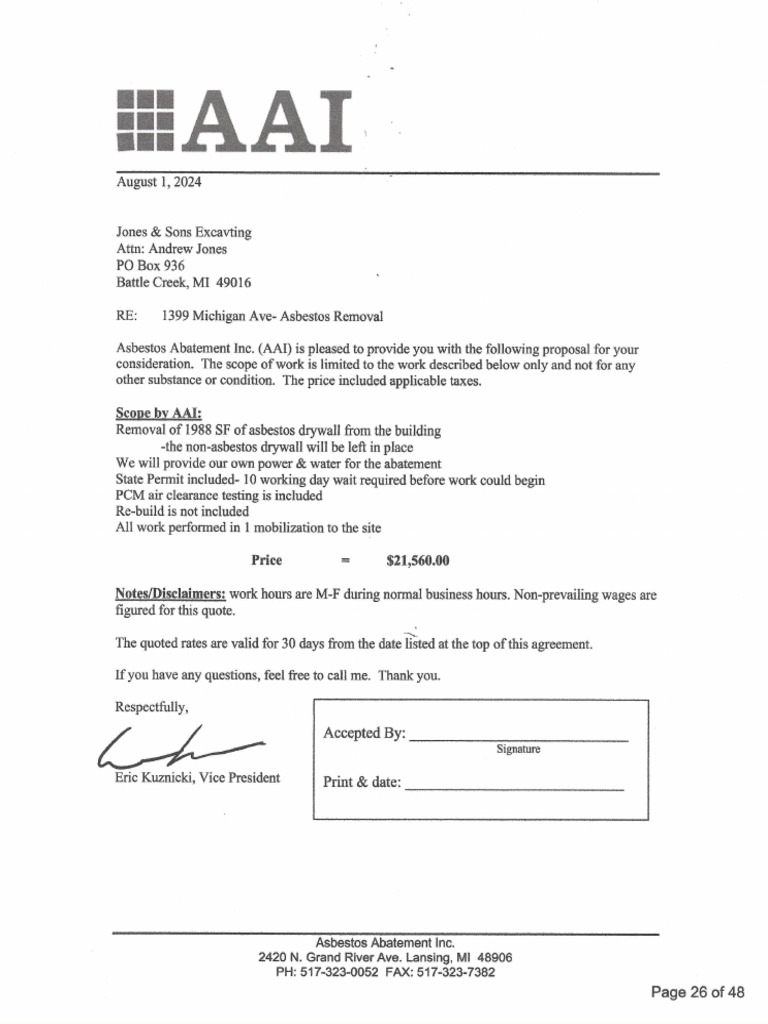 Evidence - Asbestos Removal Proposals | PDF